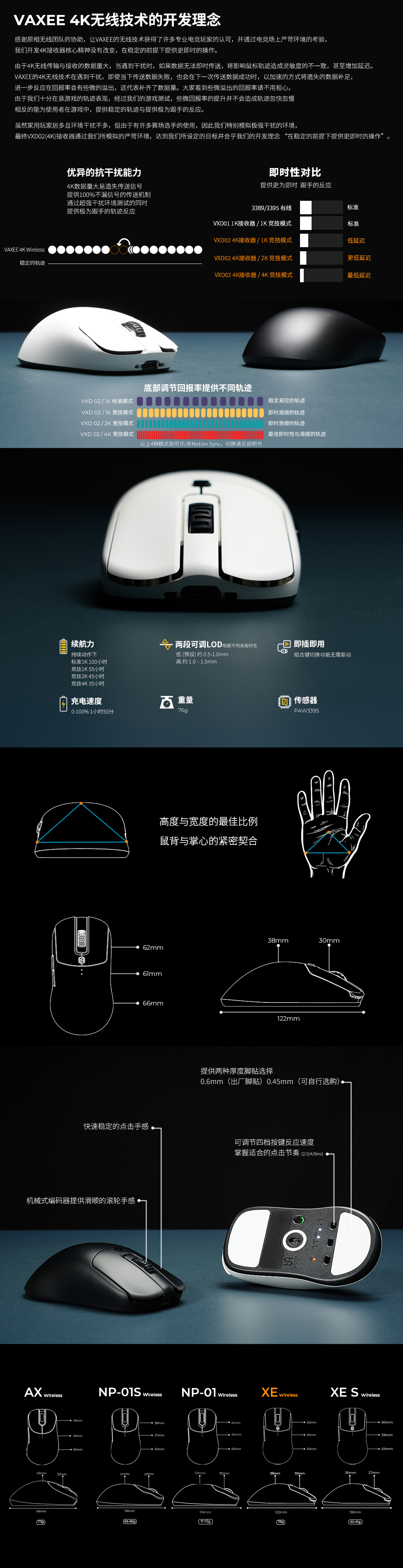VAXEE XE Wireless (4K版本)_ 无线鼠标_一般商品_商品 | VAXEE 简中